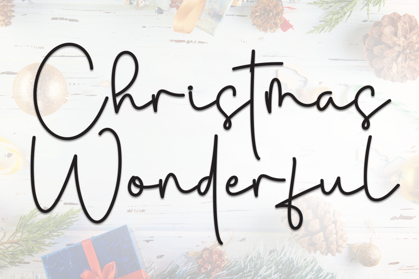 Christmas Wonderful – Creative Handwritten Font - Befonts