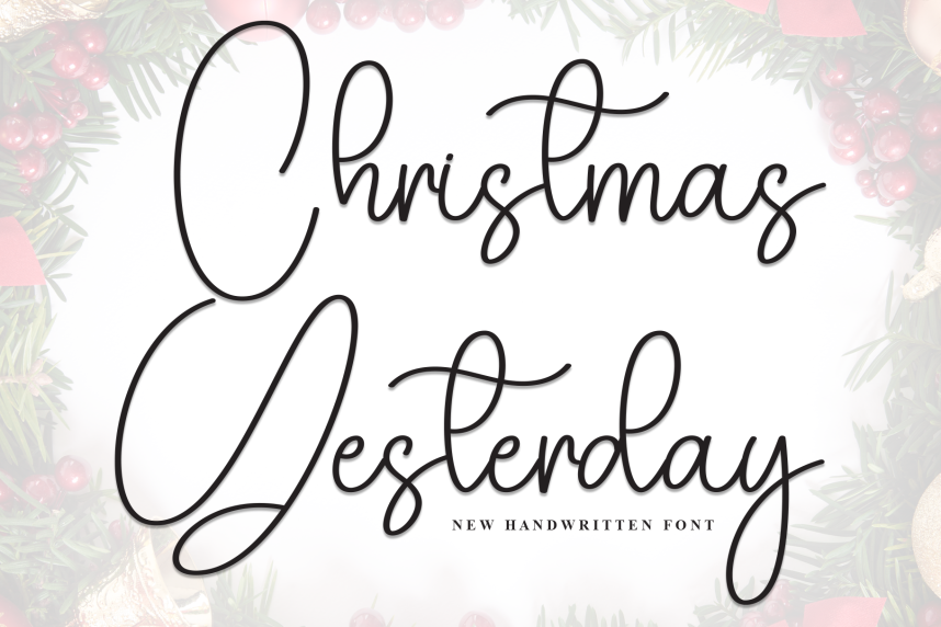 Christmas Yesterday Handwritten Font - Befonts