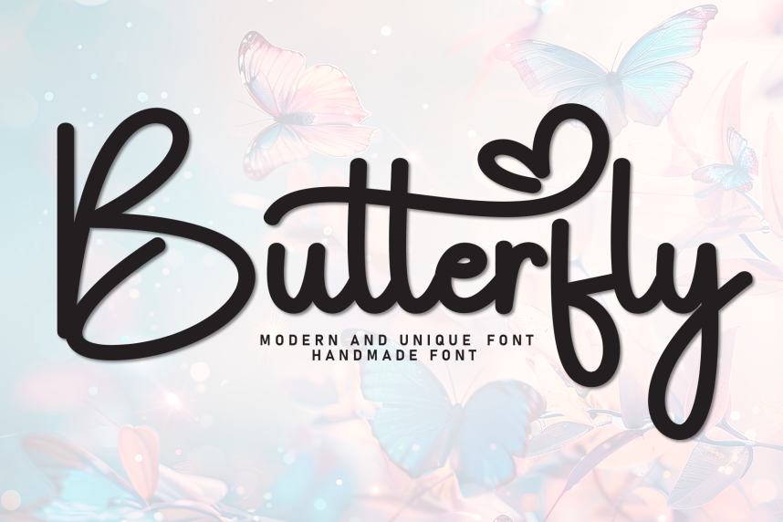 Butterfly Script Font - Befonts