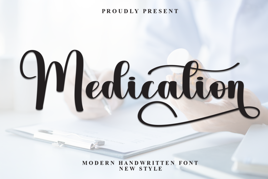 Medication Script Font - Befonts