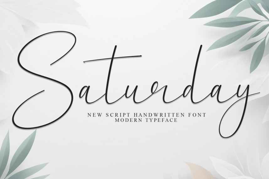 Saturday Script Font - Befonts