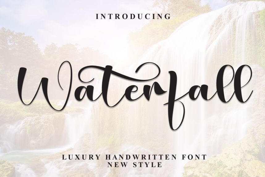 Waterfall – Luxury Handwritten Script Font - Befonts