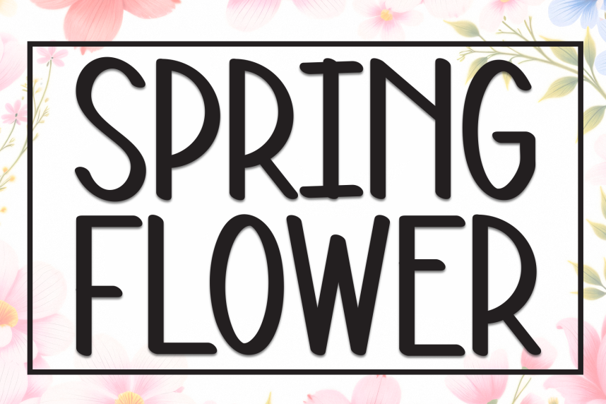 Spring Flower Handmade Font - Befonts