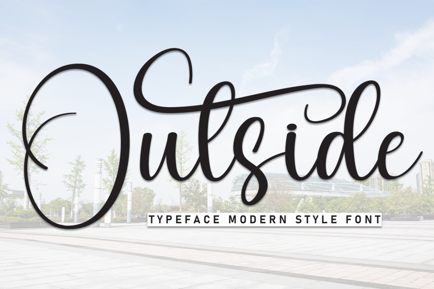 Outside – Handwritten Script Font - Befonts