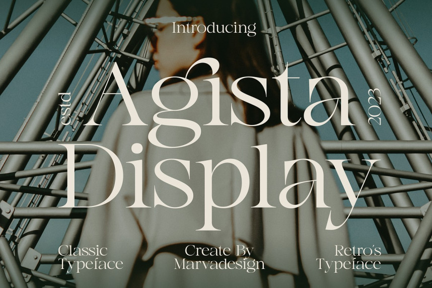 Agista Display Font - Befonts