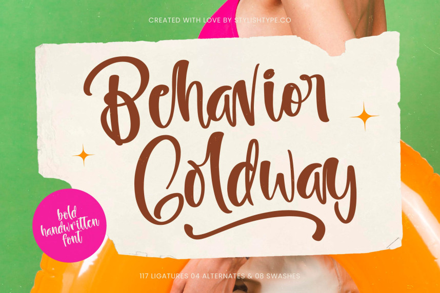 Behavior Goldway - Bold Handwritten Font - Befonts