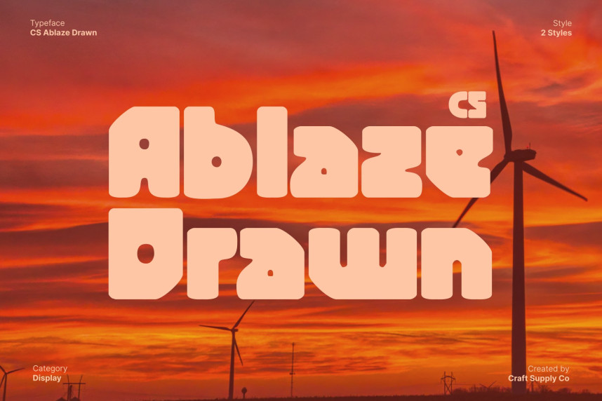 CS Ablaze Drawn Font - Befonts