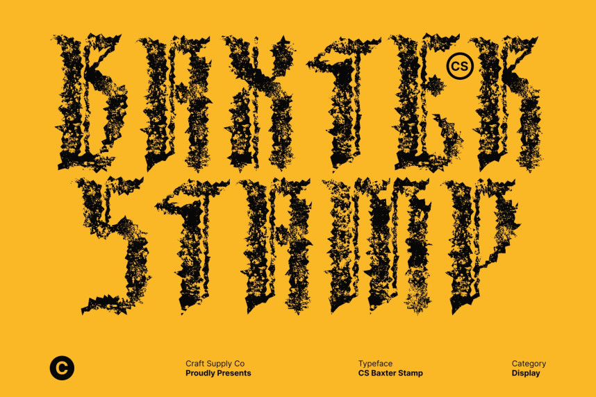 CS Baxter Stamp Font - Befonts