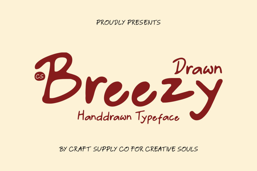 CS Breezy Drawn Font - Befonts