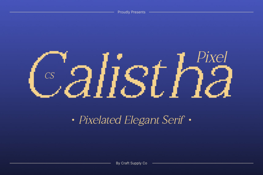 CS Calistha Pixel Font - Befonts