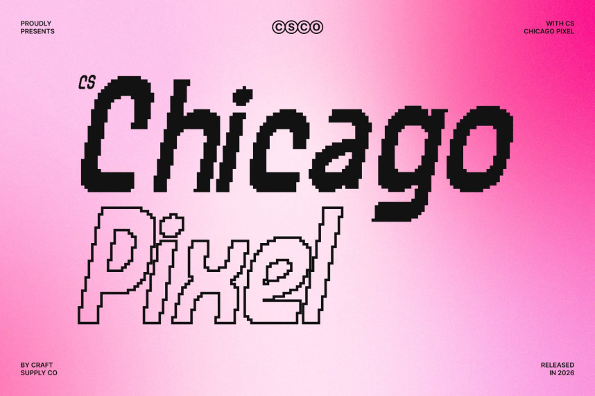 CS Chicago Pixel Font - Befonts