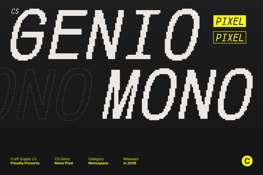 CS Genio Mono Pixel Font - Befonts