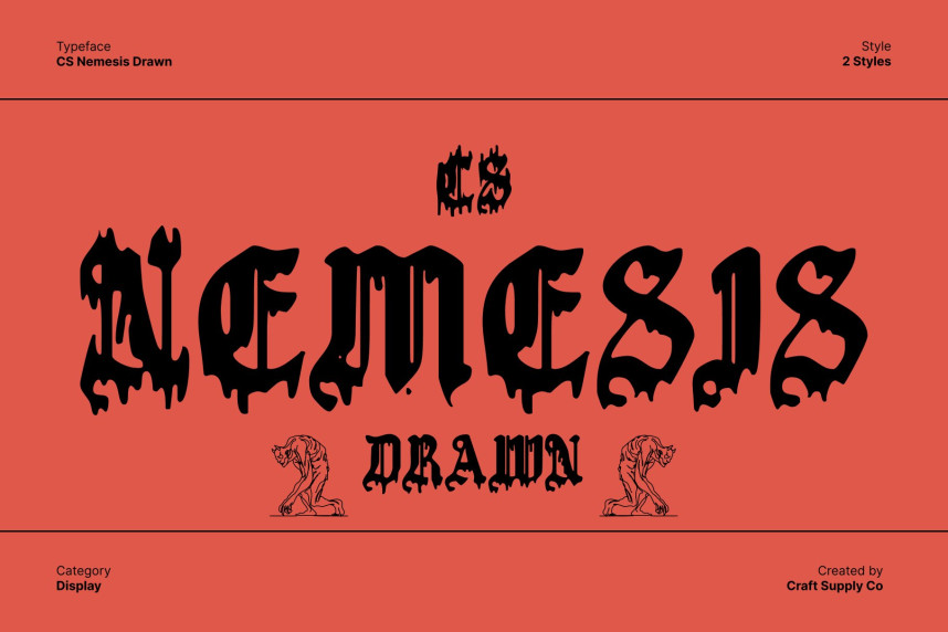 CS Nemesis Drawn Font - Befonts