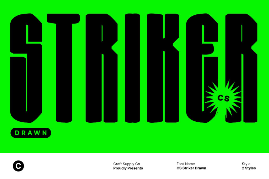 CS Striker Drawn Font - Befonts