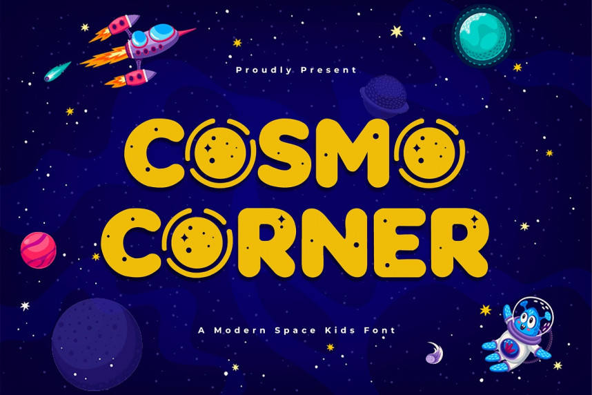 Cosmo Corner - Space Kids Font - Befonts