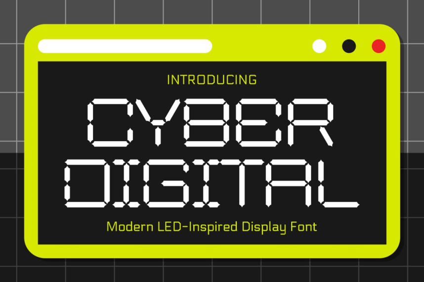 Cyber Digital Font - Befonts