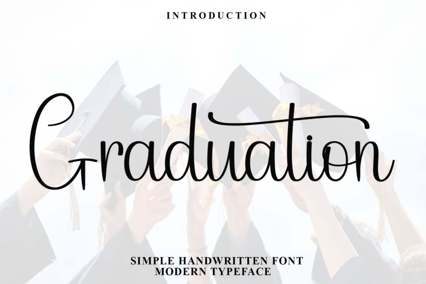 Graduation – Natural Script Handwritten Font - Befonts
