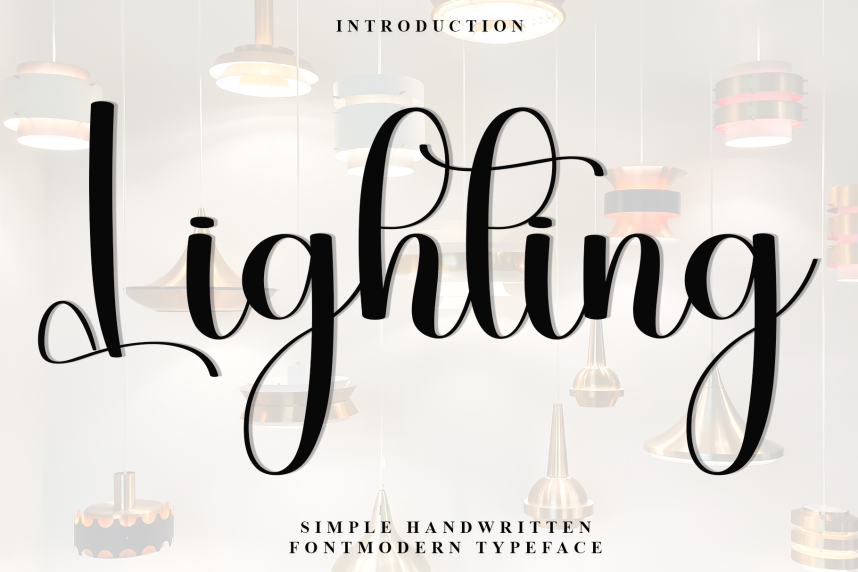 Lighting – Natural Script Handwritten Font - Befonts