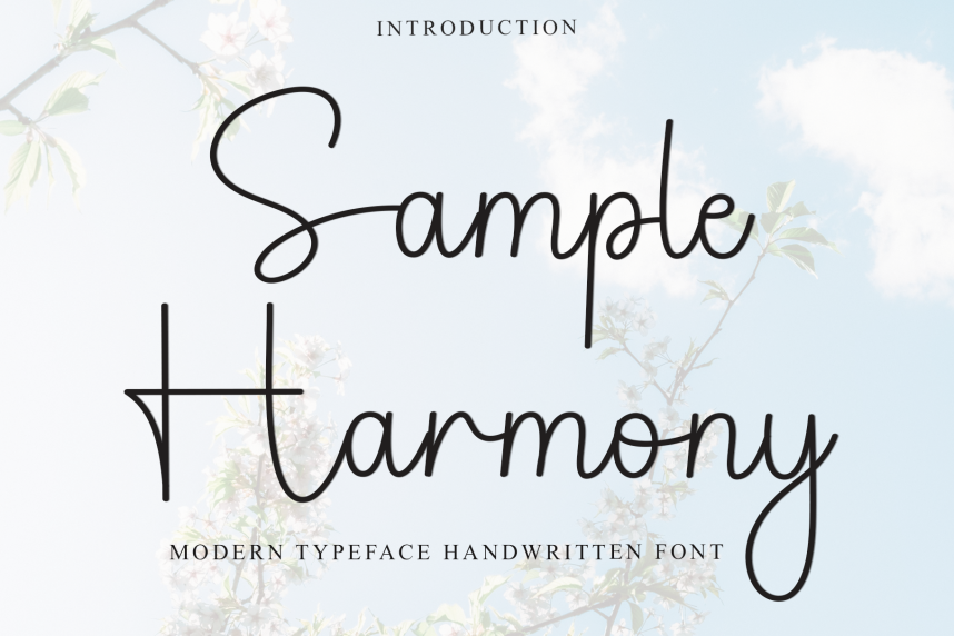 Sample Harmony - Simple Handwritten Font - Befonts