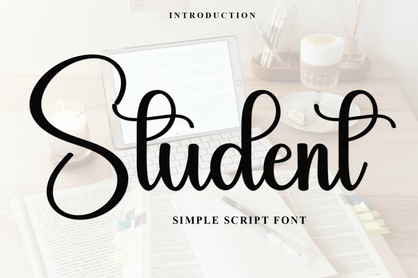 Student – Luxury Handwritten Script Font - Befonts