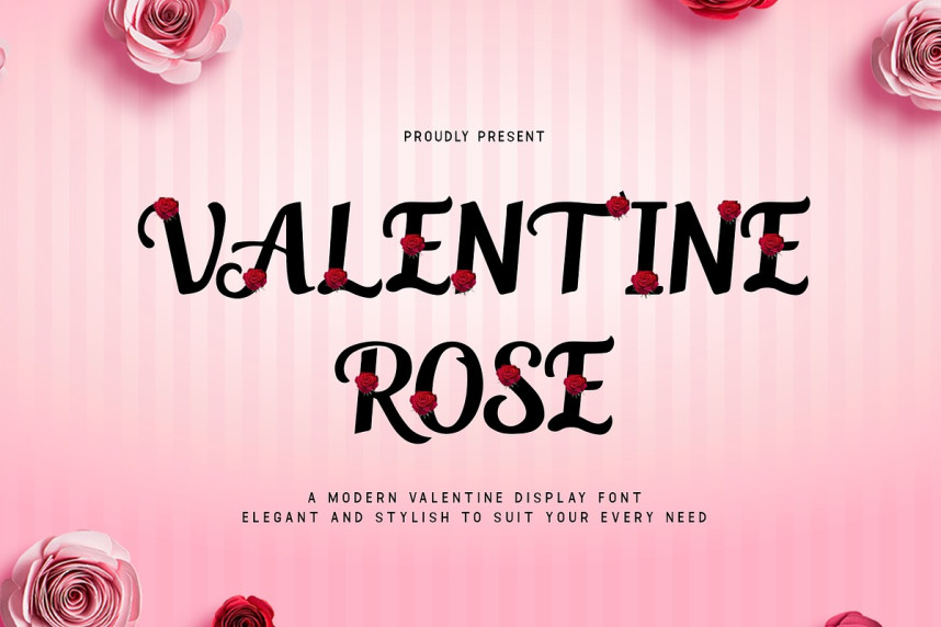 Valentine Rose Font - Befonts