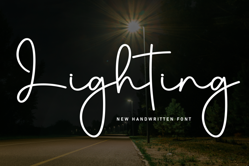 Lighting – New Style Handwritten Font - Befonts