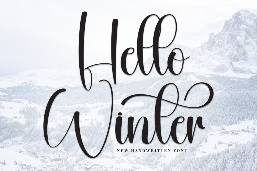 Hello Winter – Authentic Handwritten Style Font - Befonts