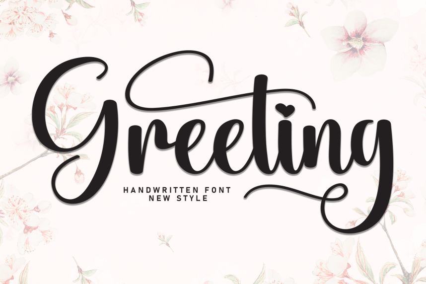 Greeting – Casual Handwritten Script Font - Befonts