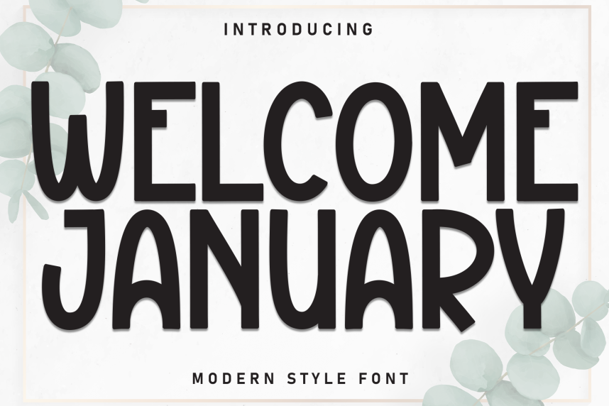 Welcome January Playful Font - Befonts