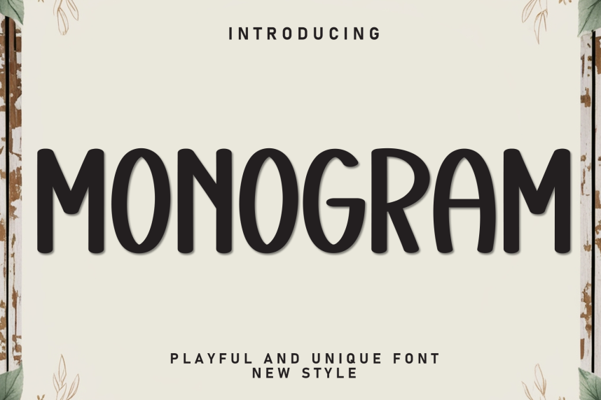 Monogram - Playful And Unique Font - Befonts