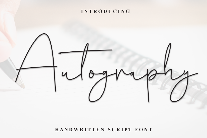 Autography – New Handwritten Script Font - Befonts