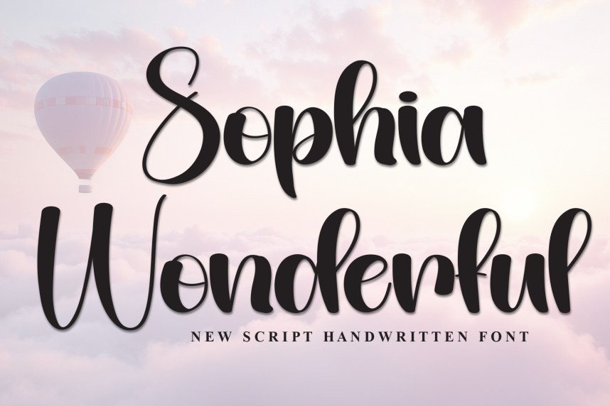 Sophia Wonderful Script Font - Befonts