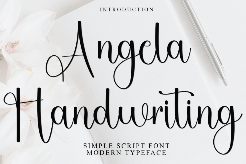 Angela Handwriting – Stylish Handwritten Script Font - Befonts