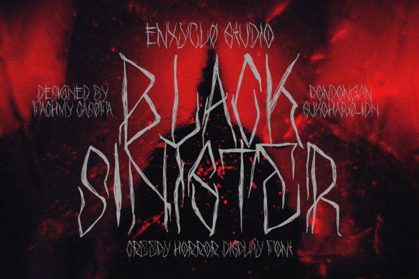 Black Sinister Font - Befonts
