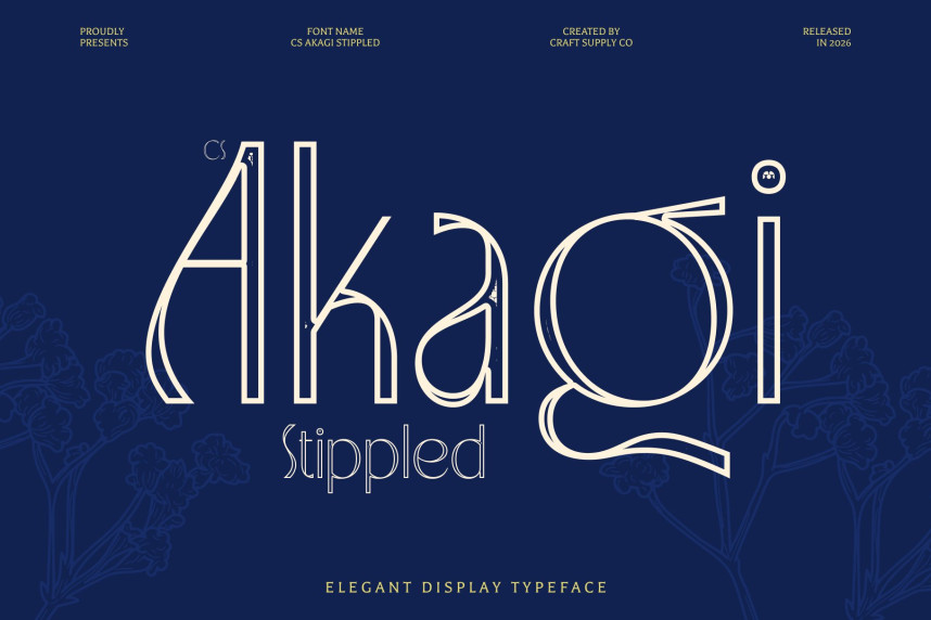 CS Akagi Stippled Font - Befonts