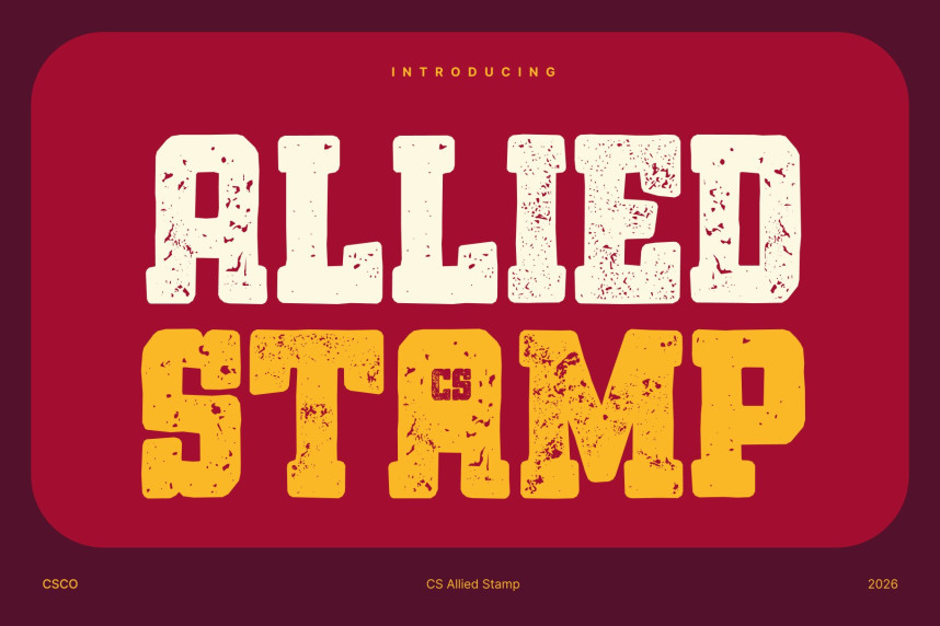 CS Allied Stamp Font - Befonts