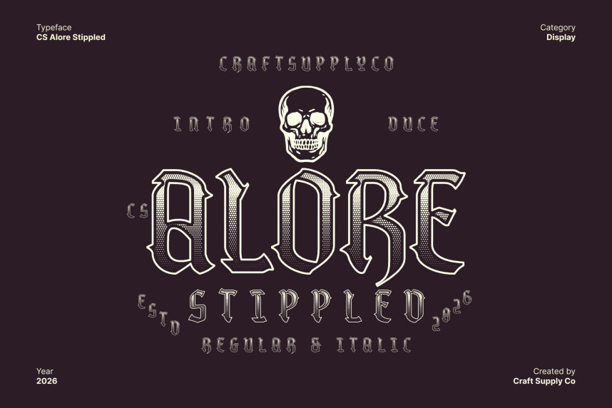CS Alore Stippled Font - Befonts