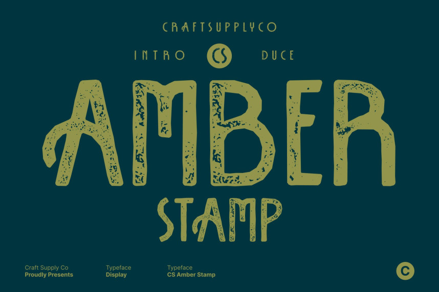 CS Amber Stamp Font - Befonts