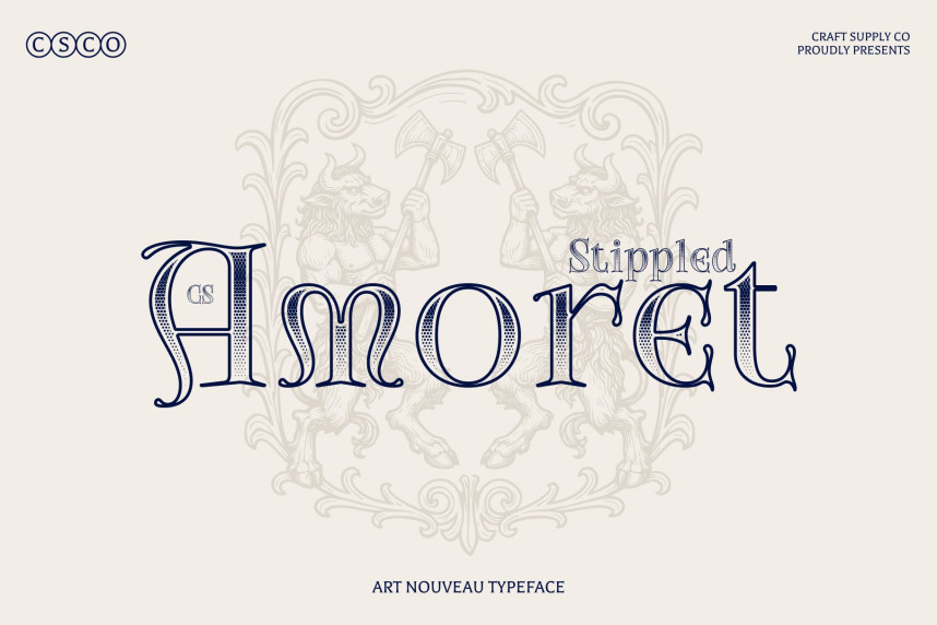 CS Amoret Stippled Font - Befonts