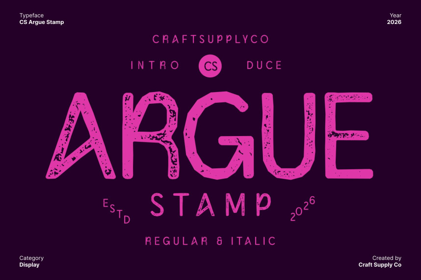 CS Argue Stamp Font - Befonts