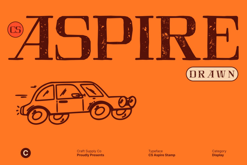 CS Aspire Stamp Font - Befonts