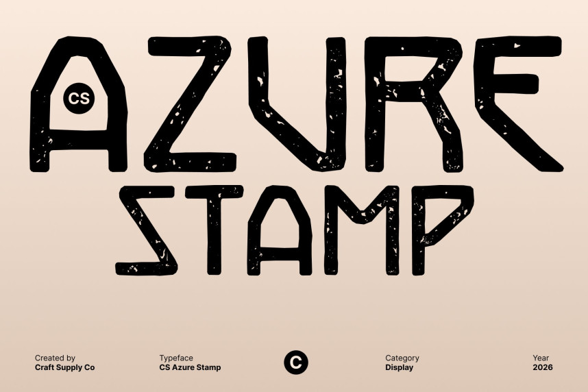 CS Azure Stamp Font - Befonts