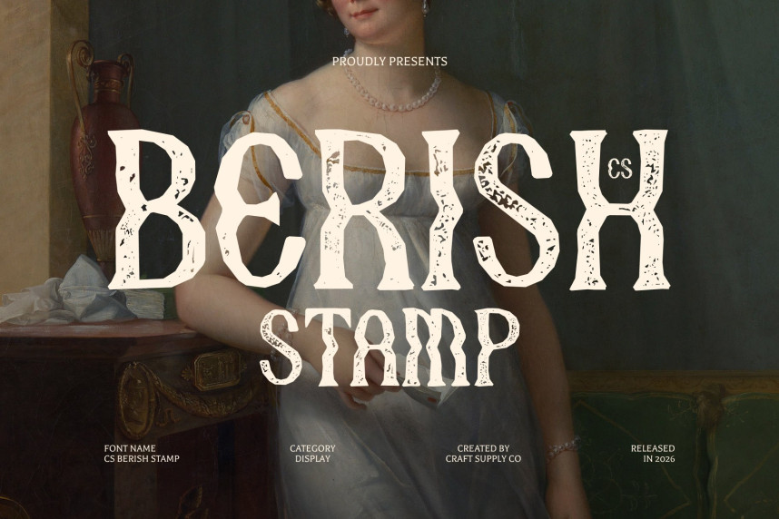 CS Berish Stamp Font - Befonts