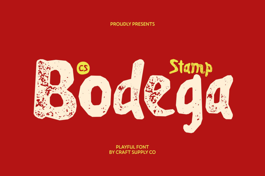 CS Bodega Stamp Font - Befonts