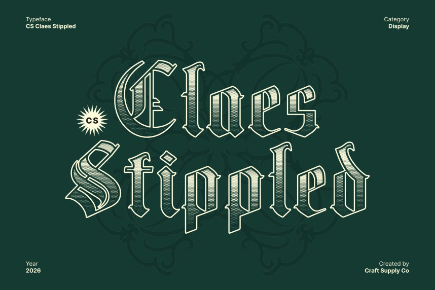 CS Claes Stippled Font - Befonts