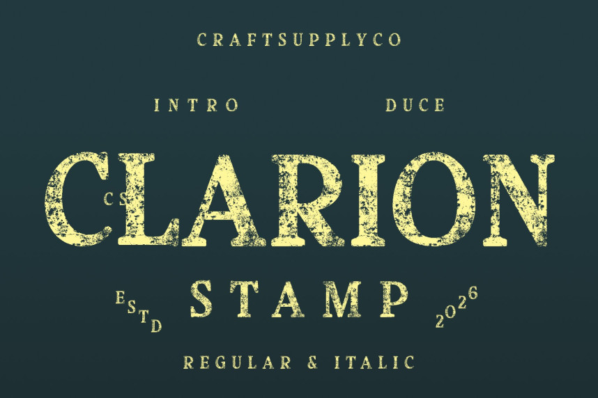 CS Clarion Stamp Font - Befonts
