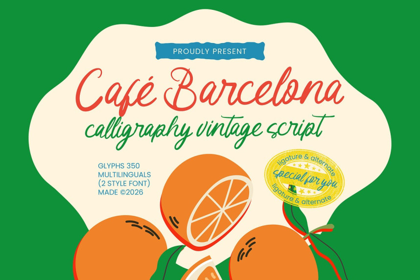 Cafe Barcelona Script Font - Befonts