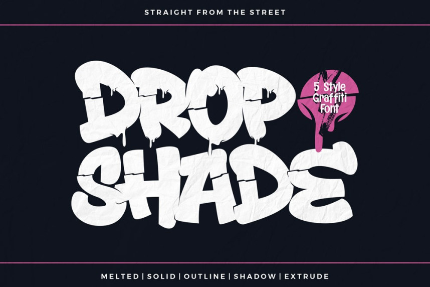 Drop Shade Graffiti Font - Befonts