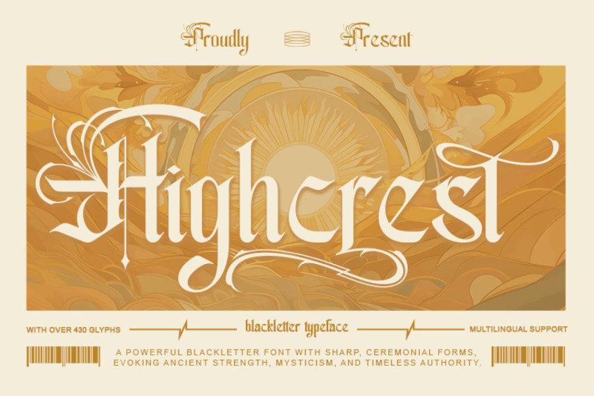 Highcrest Blackletter Font - Befonts