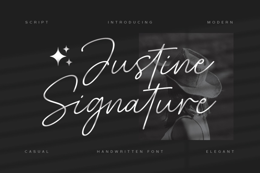 Justine Signature Font - Befonts